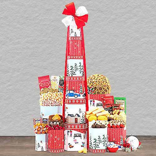 Winter Cheer Tower - Non Alcoholic Christmas Gift Baskets South ...